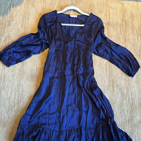 Zenobia | Dresses | Made In Italy Zenobia Satin Navy Blue | Poshmark
